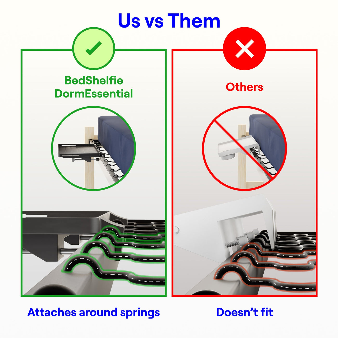 BedShelfie - Modern Bedside Shelf / a Space-Saving Floating Nightstand ...