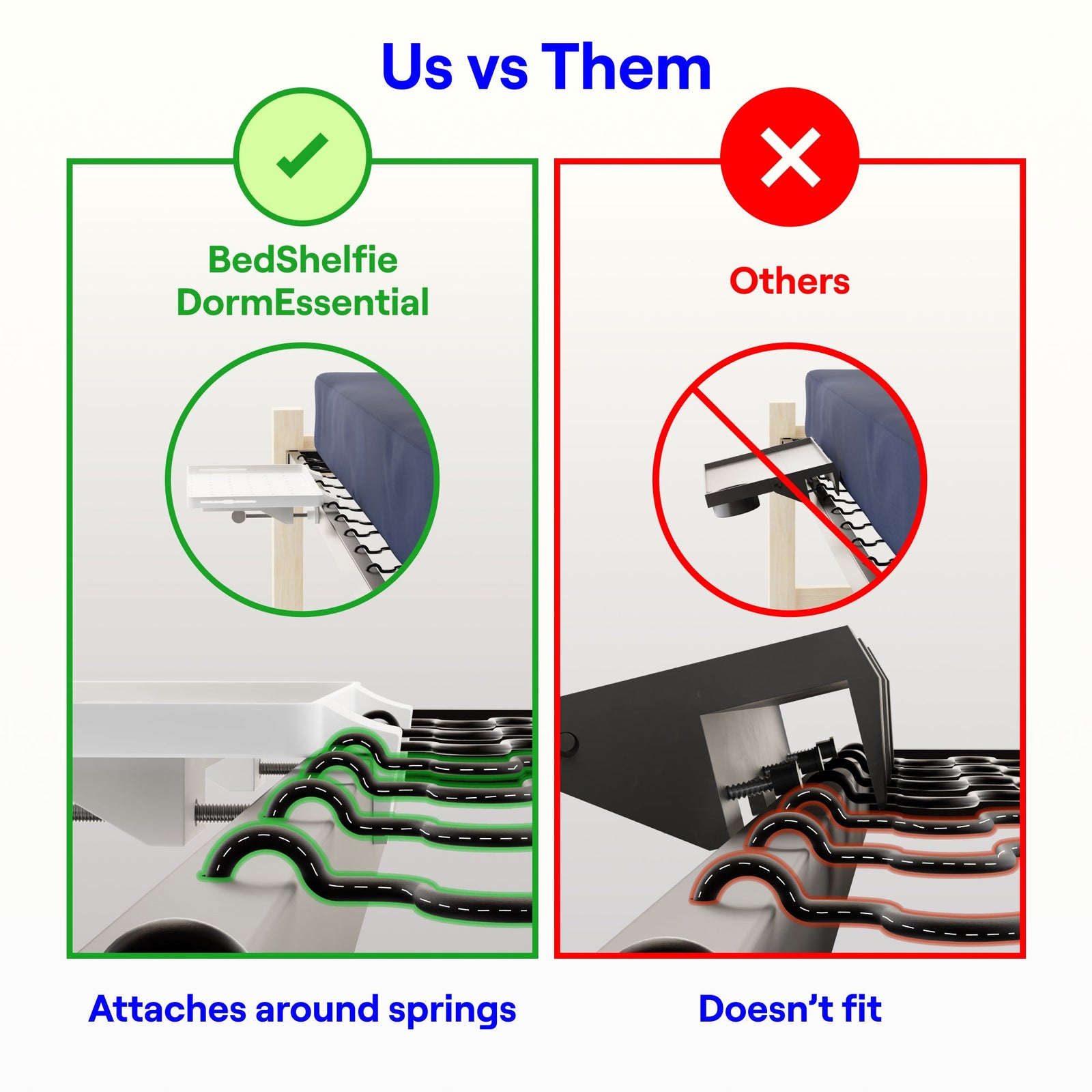 BedShelfie - Modern Bedside Shelf / a Space-Saving Floating Nightstand ...