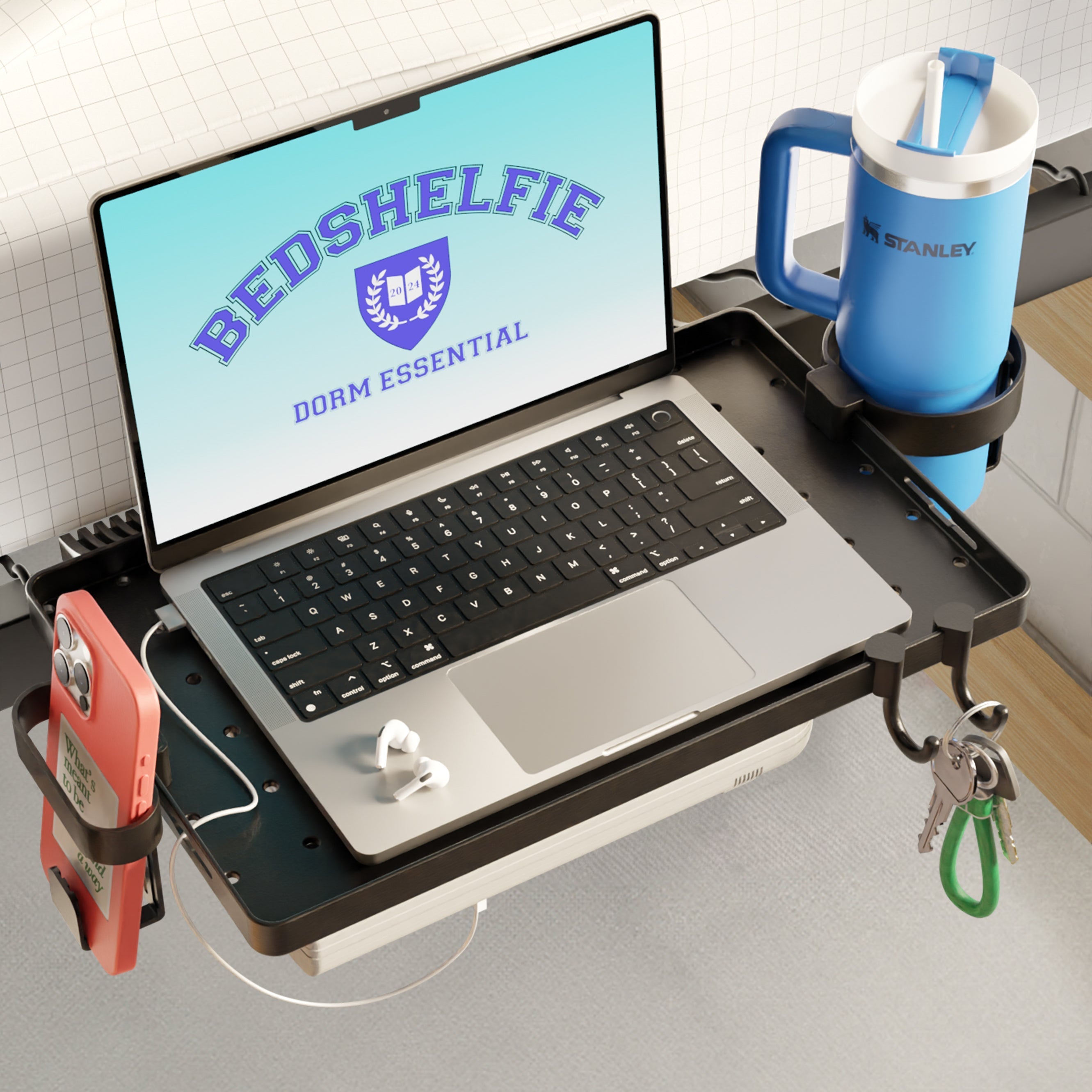 BedShelfie - Modern Bedside Shelf / a Space-Saving Floating Nightstand ...